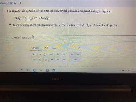 Answered Question 2 Of 15 The Equilibrium System… Bartleby
