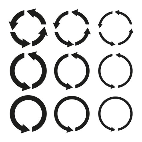 Icono con flechas circulares infografía vectorial conjunto de iconos ilustración vectorial