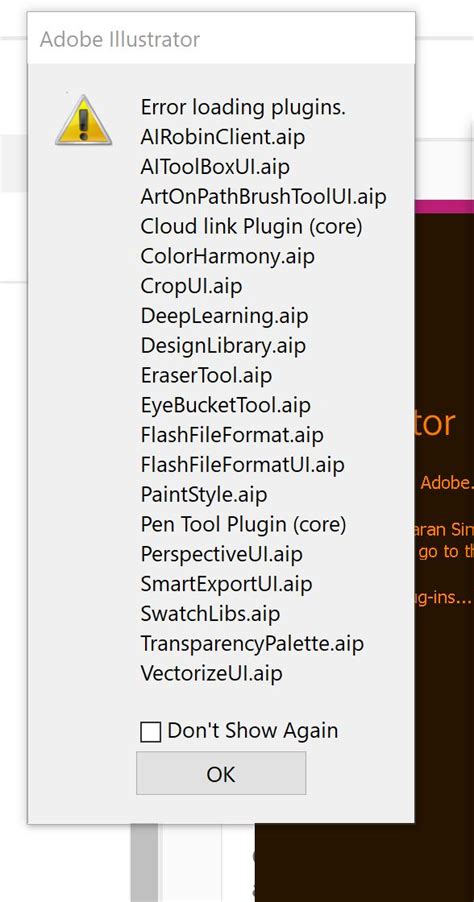 Error Loading Plugins Illustrator Windows Diary