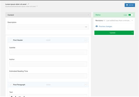 Prefilling A Block Editor From A Selection Of Templates — Twill Cms