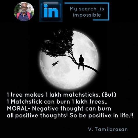 v tamilarasan on linkedin so be positive in life