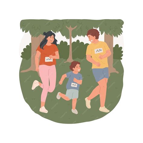 Premium Vector Forest Running Isolated Cartoon Vector Illustration