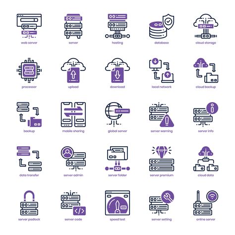 Web Server Icon Pack For Your Website Design Logo App And User Interface Web Server Icon
