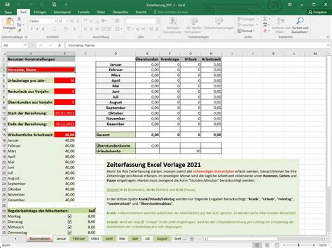 Zeiterfassung Excel Vorlage Kostenlos 2021 Projektmanagement Freeware