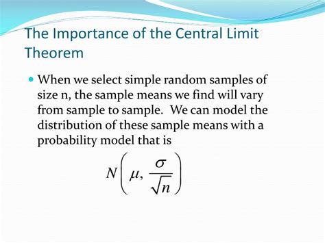 PPT THE CENTRAL LIMIT THEOREM PowerPoint Presentation Free Download ID