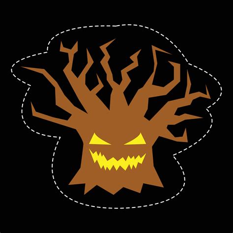 Ghost Tree Stickers For Halloween Vector 28566853 Vector Art At Vecteezy