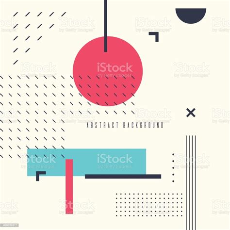 레트로 추상적인 기하학적 배경입니다 플랫 수치와 포스터 패턴에 대한 스톡 벡터 아트 및 기타 이미지 패턴 합성 이미지
