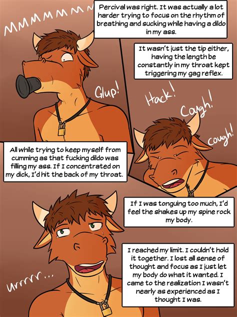 Rule 34 Anthro Bodily Fluids Bovid Bovine Cattle Comic Coughing Dildo Dildo Fellatio Dildo In