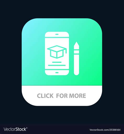 Cap Education Graduation Mobile Pencil App Vector Image