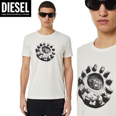【未使用】新品 未使用 タグ付き ★定価11 000円 Diesel ディーゼル メンズ Lサイズ プリント Tシャツ Dロゴ刺繍 半袖 ピグメント加工 29の落札情報詳細 ヤフオク落札