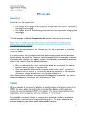 Exploring RC Circuits Understanding Charging And Discharging Course Hero