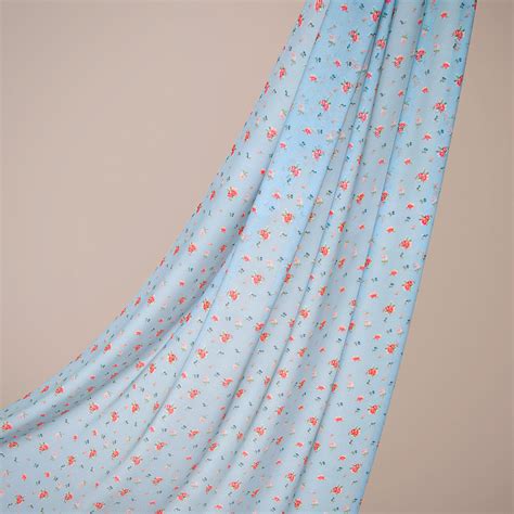 Купити Тканина шифон трояндочки блакитний ціна 175 грн Prom Ua Id 1438556122