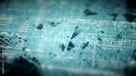 Futuristic Hi Tech User Interface Digital Map Head Up Display Elements With Digital Data