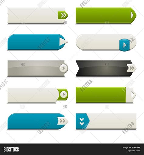 Flat Web Buttons Vector And Photo Free Trial Bigstock
