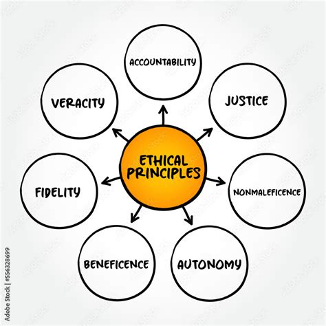 Basic Ethical Principles Mind Map Text Concept For Presentations And Reports Stock Vector