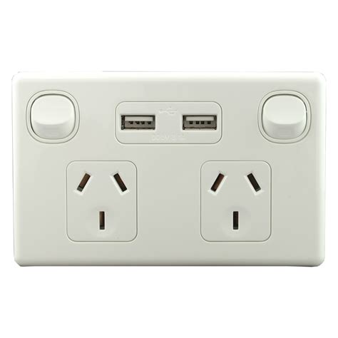 Double Power Point With Usb Usb Pod Connected Switchgear