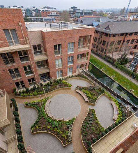 Apartment Complex Architecture Community Outdoor Spaces In Buildings