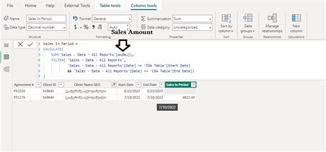 Solved Help Calculated Column Sales Between Dates For E