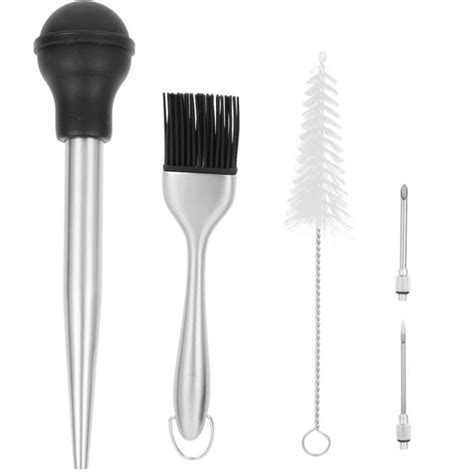 Jinyuann Stainless Steel Turkey Baster Set With Flavor For Basting And Marinade