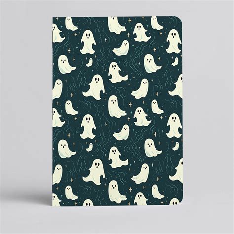 Ghost Pocket Notebook Cute Sheet Ghost Journal Halloween Etsy