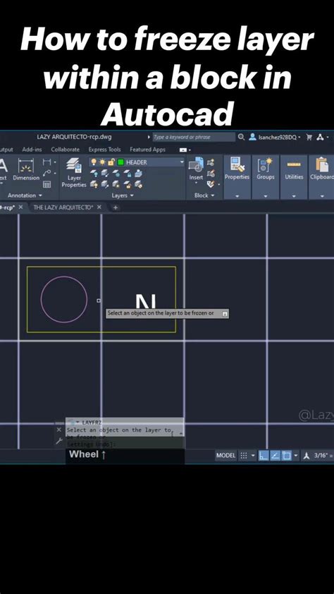 How To Freeze Layer Within A Block In Autocad Autocad Autocad Tutorial Layers