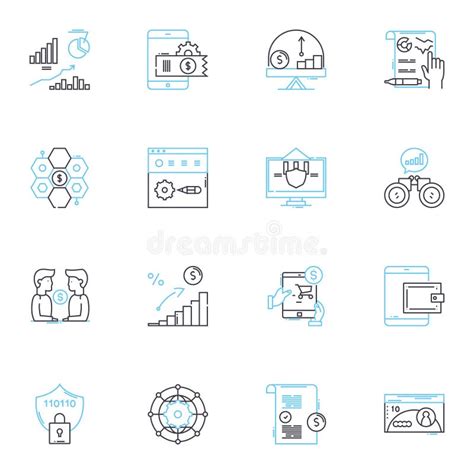 Business Strategy Linear Icons Set Planning Execution Analysis Tactics Innovation