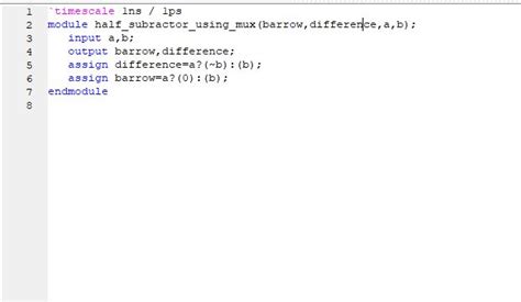 Muthu Raman S On Linkedin Halfsubractorusingmux Verilog Xilinx Simulationchallenge Sece