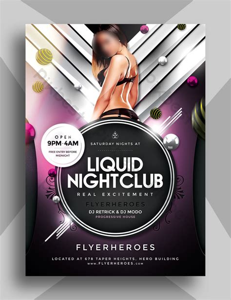 Psd 여름 클럽 나이트 파티 전단지 및 소셜 미디어 게시물 템플릿 Psd 무료 다운로드 Pikbest