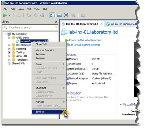 How To VMware Workstation And GNS Integration SK Scratchpad