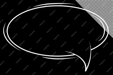 Premium Psd A Speech Bubble Line Frame Text Design Template