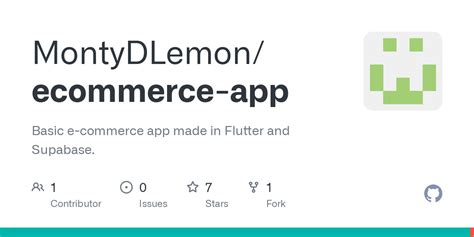 Github Montydlemonecommerce App Basic E Commerce App Made In