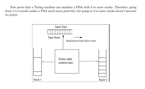 problem 4 a pda with two stacks see figure below
