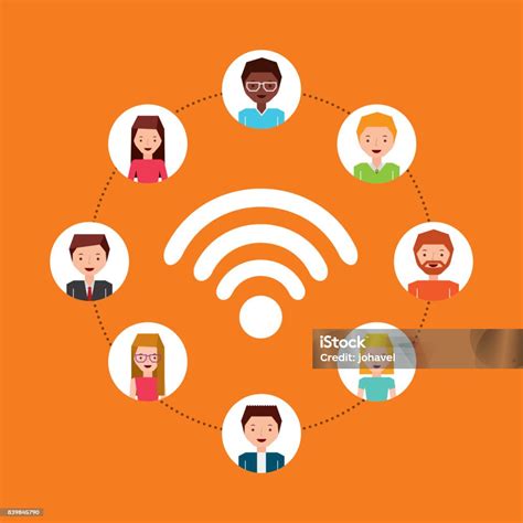 Wifi 연결 디자인 Publicity Event에 대한 스톡 벡터 아트 및 기타 이미지 Publicity Event 개념 고객 서비스 담당자 Istock