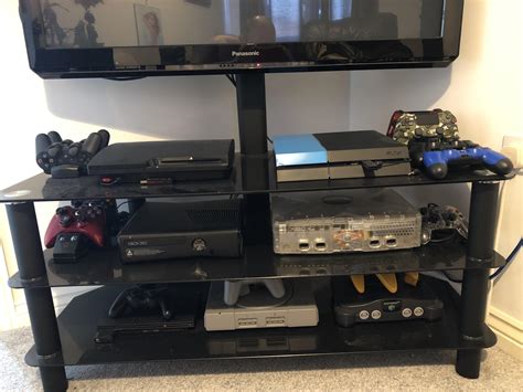 My Gaming Setup In My Cave Ps1 2 3 4 N64 Xbox 360 And Lastly An