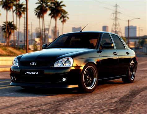 Lada Priora Hatchback Tuning In The Background Of Gta San — Image