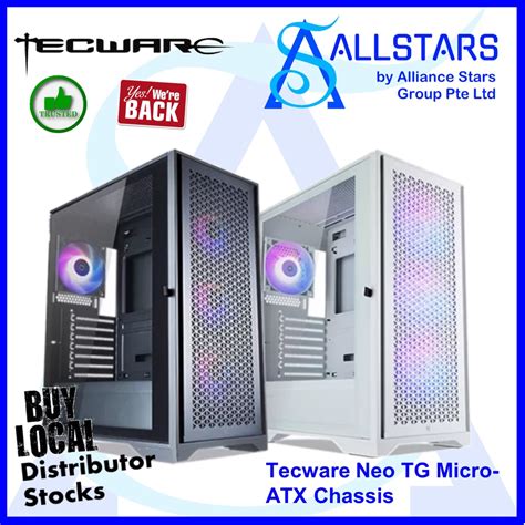 Tecware Neo Tg Micro Atx Chassis 4x Omni P2 Argb Fans Hub Twca Neo