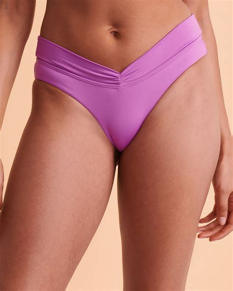 Tropik Solid Thong Bikini Bottom Fuchsia Bikini Village