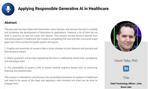 David Talby On Linkedin Odsc Responsibleai Generativeai Healthcare Opensource