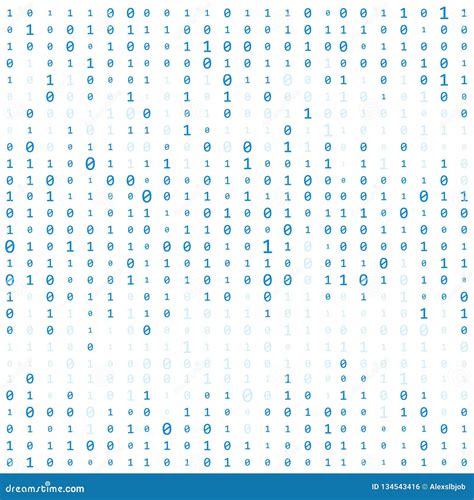 Background With Digits On Screen Binary Code Zero One Matrix White