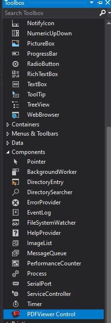 C How To Add Pdf Viewer To Vs Winform Application From Nuget Packages