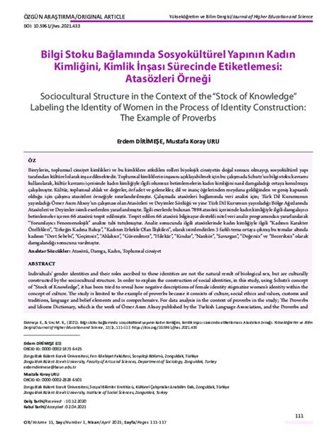 Pdf Sociocultural Structure In The Context Of The “stock Of Knowledge” Labeling The Identity