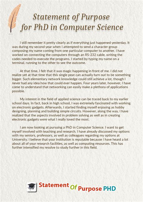 Statement Of Purpose For Phd In Computer Science By Phdsopsamples On Deviantart