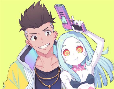 Rebecca And David Martinez Cyberpunk And More Drawn By Kome Danbooru