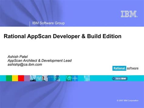 Ibm Rational Appscan Product Overview Ppt