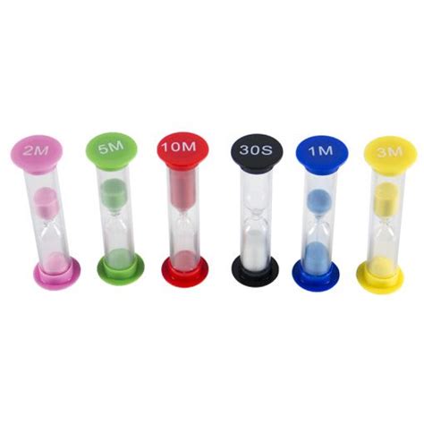Sand Timer Class Set Of 6 30sec And 1 2 3 5 And 10 Min Learner