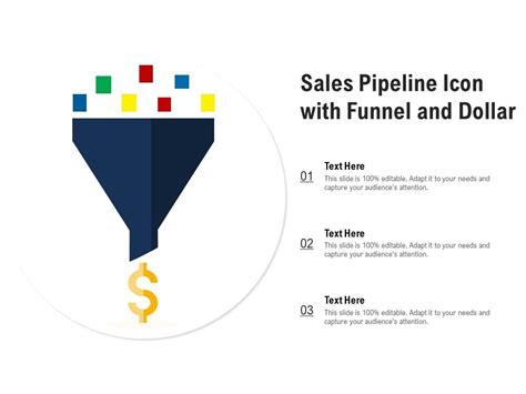 Sales Pipeline Icon With Funnel And Dollar Powerpoint Slide Templates Download Ppt