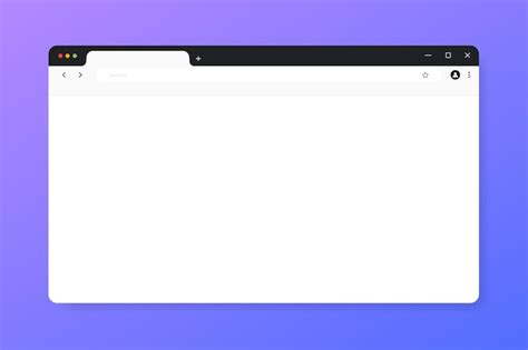 premium vector the empty browser window white mode realistic web page