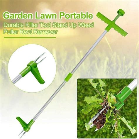 Aoibox Stand Up Weeder And Weed Puller Tool With 3 Claws Stainless
