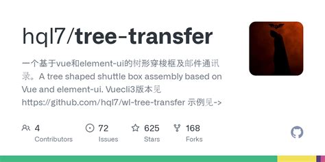 GitHub hql tree transfer 一个基于vue和element ui的树形穿梭框及邮件通讯录A tree shaped shuttle box assembly