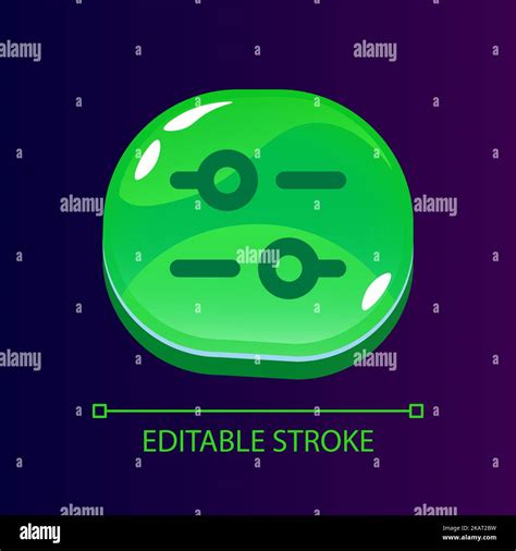 Filters Setup Glossy Ui Button With Linear Icon Stock Vector Image Art Alamy